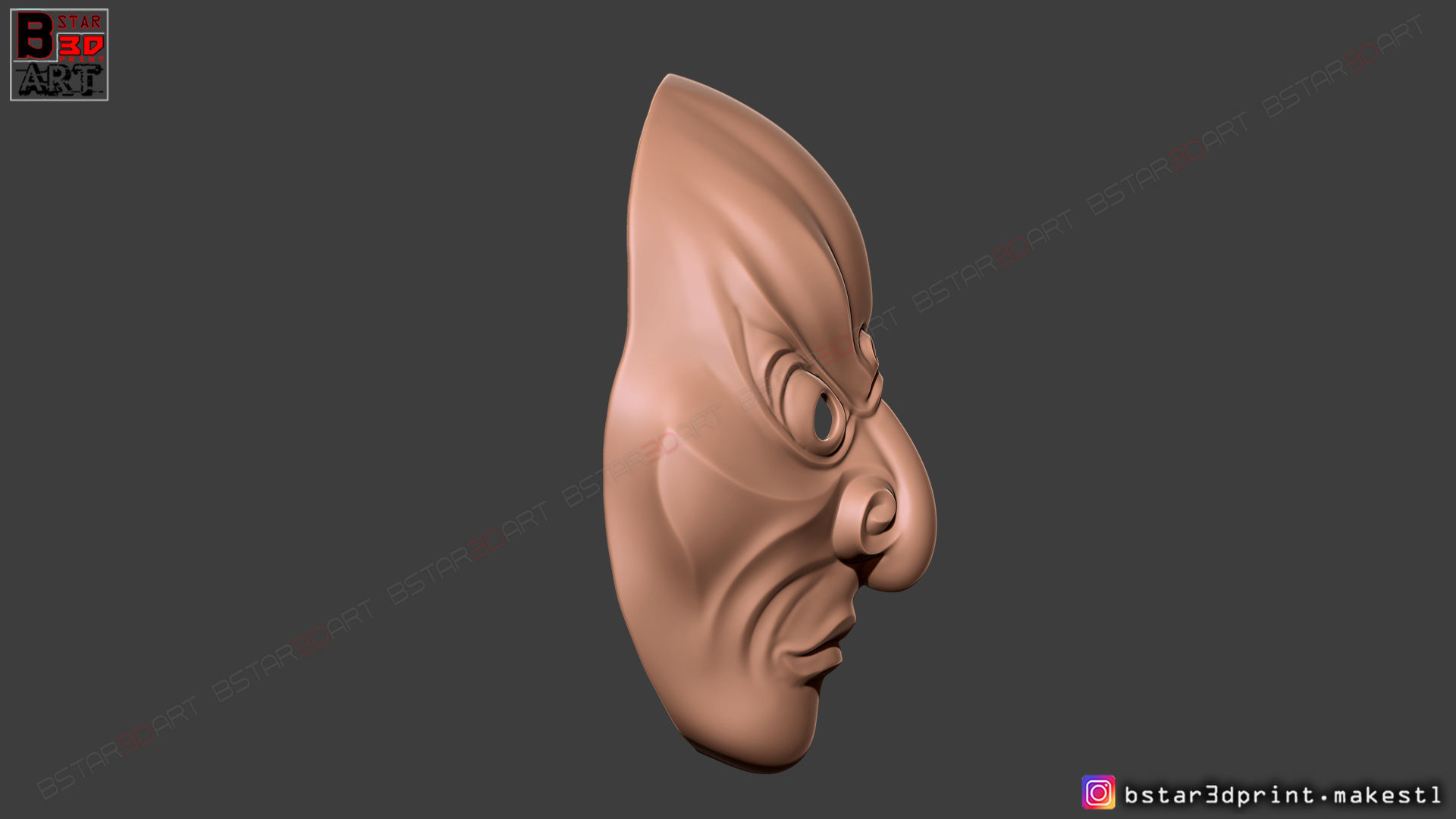 Japanese Bugaku Mask - Devil Mask -Halloween Cosplay 3D model 3D ...
