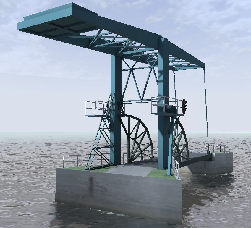 3D model Inland Moveable Small Bridge 3d model VR / AR / low-poly ...