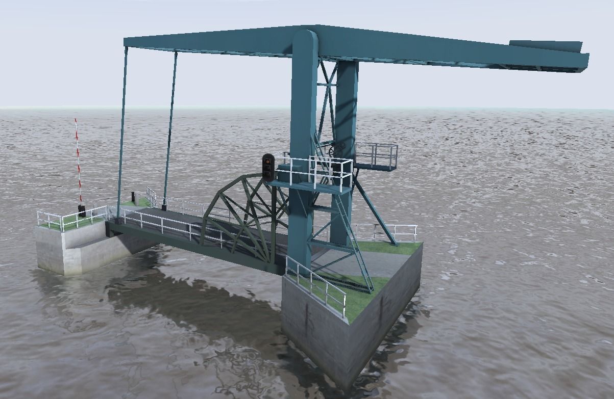 3D model Inland Moveable Small Bridge 3d model VR / AR / low-poly ...