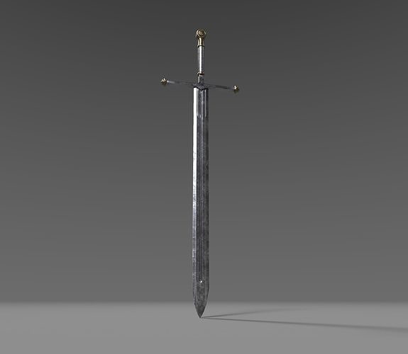 PBR Knight Sword 3D model | CGTrader