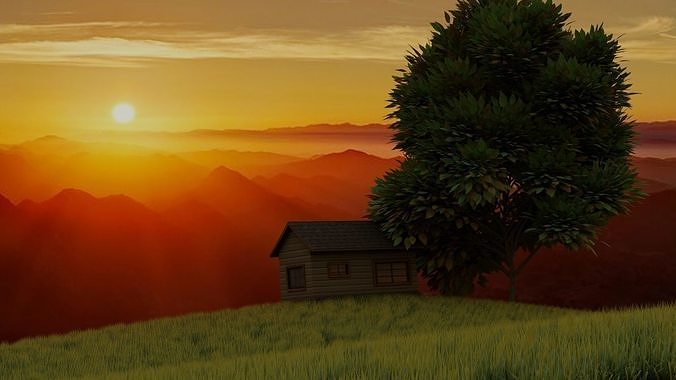 Mountain House 3D model | CGTrader