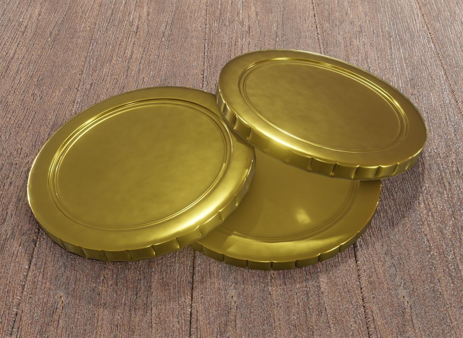 3D model Realistic gold coin - simple gold coin 3d model - PBR VR / AR ...