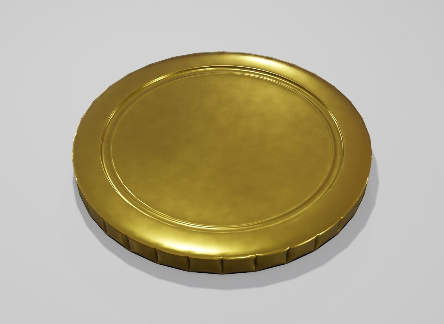 3D model Realistic gold coin - simple gold coin 3d model - PBR VR / AR ...
