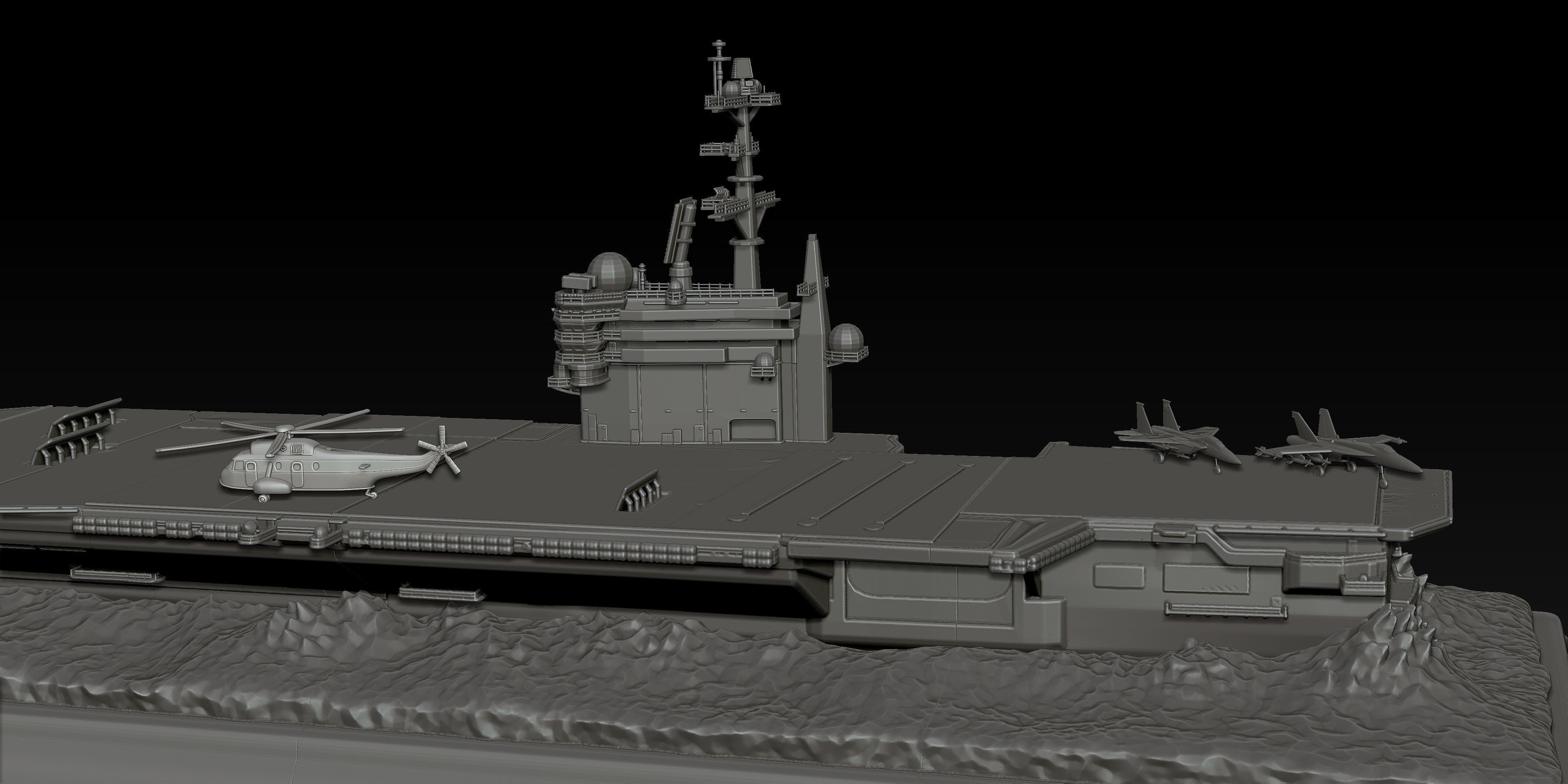 Aircraft Carrier - USS George H W Bush CVN-77 - Nimitz - 3D model 3D ...