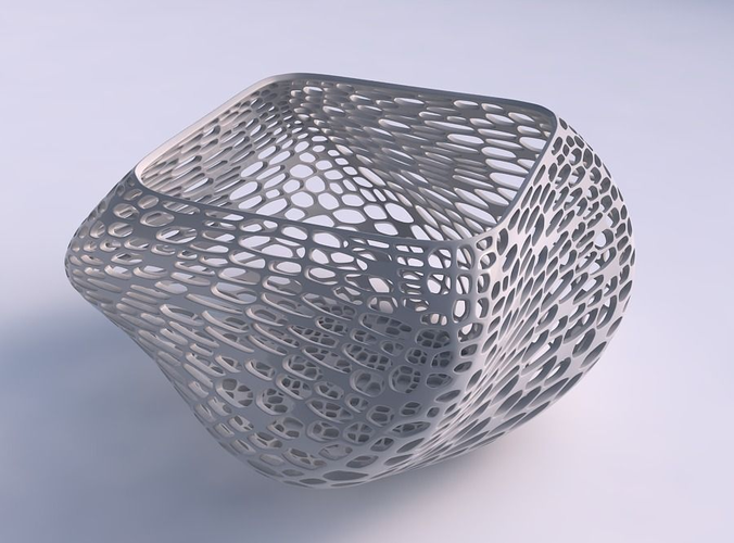 Bowl helix with dense organic lattice 2 3D model 3D printable | CGTrader