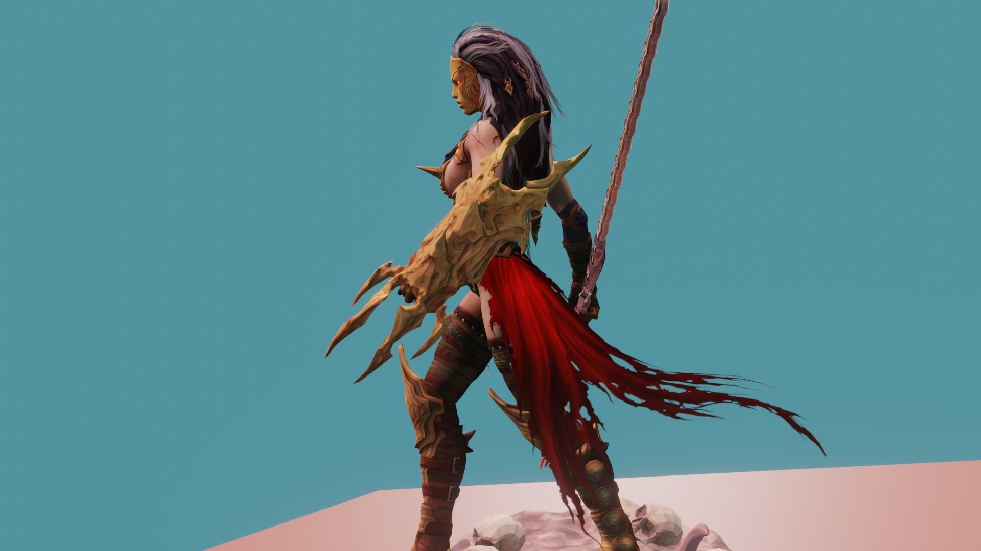 3D model Pit of War Female VR / AR / low-poly | CGTrader