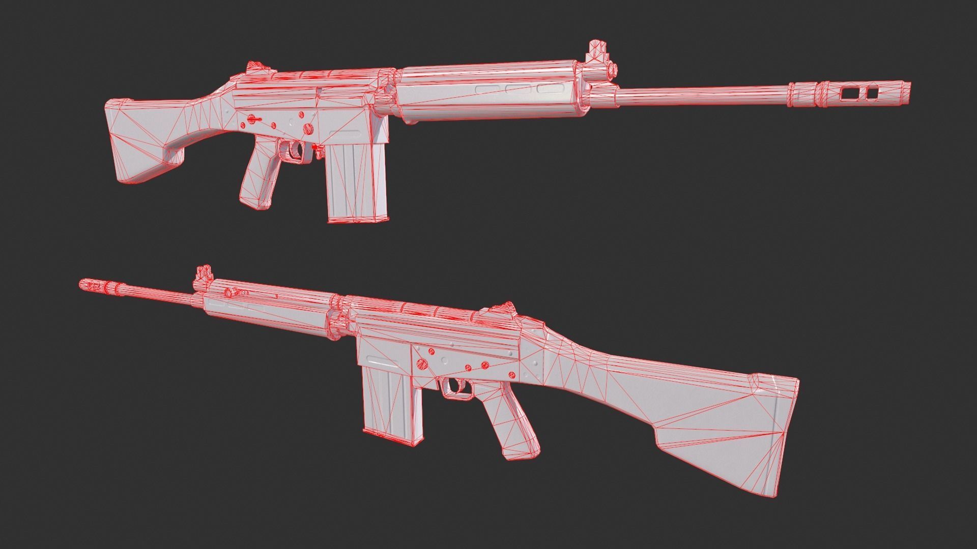 3D model FN-Fal ak - rifle VR / AR / low-poly | CGTrader