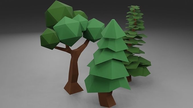 Free Low Polly Trees free VR / AR / low-poly 3D model | CGTrader
