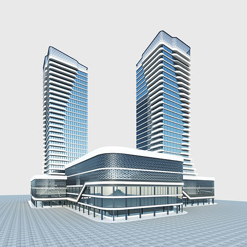 Business center 3D model | CGTrader