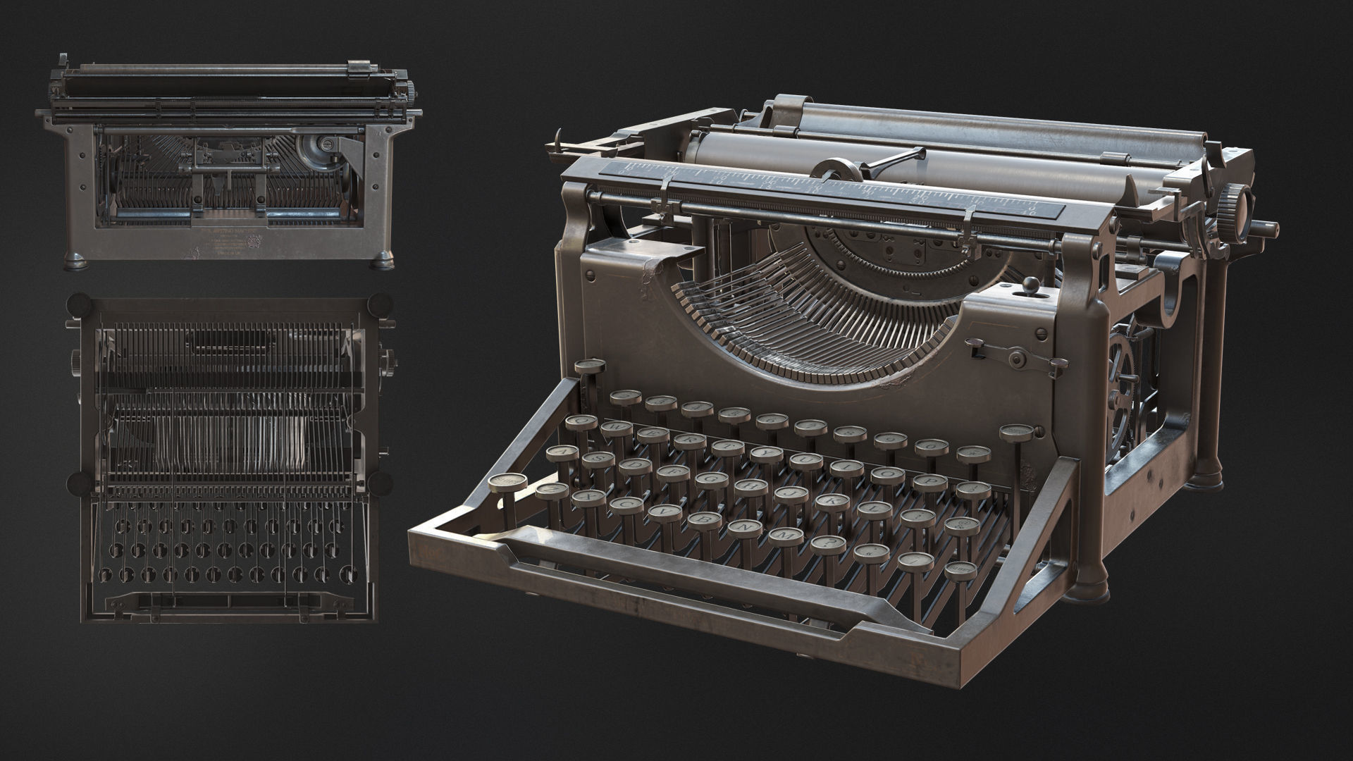 3D model Writing Machines 3D VR / AR / low-poly | CGTrader