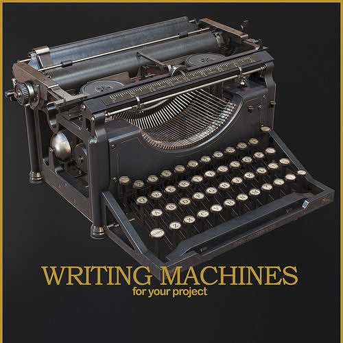 3D model Writing Machines 3D VR / AR / low-poly | CGTrader