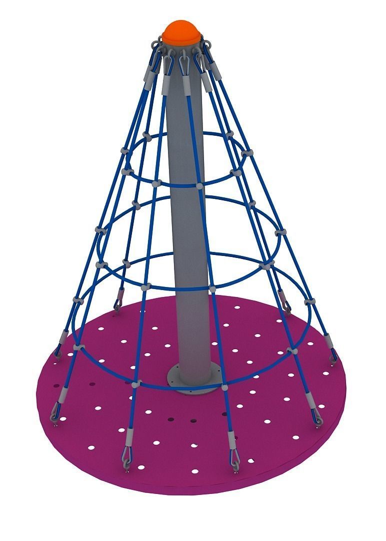 Kids outdoor playground rotary platform with rope 3D model | CGTrader