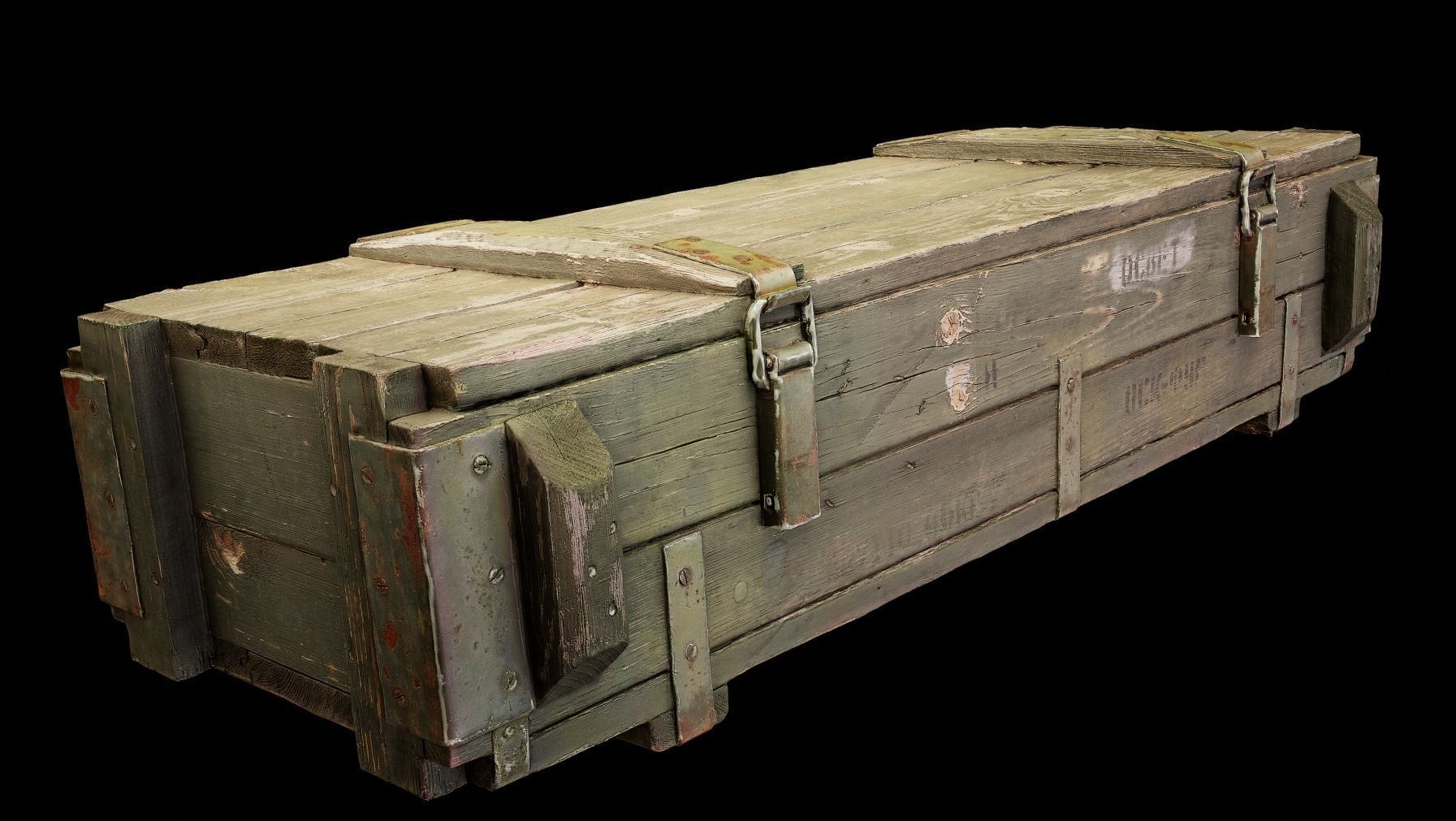 3D model Military wooden army box VR / AR / low-poly | CGTrader