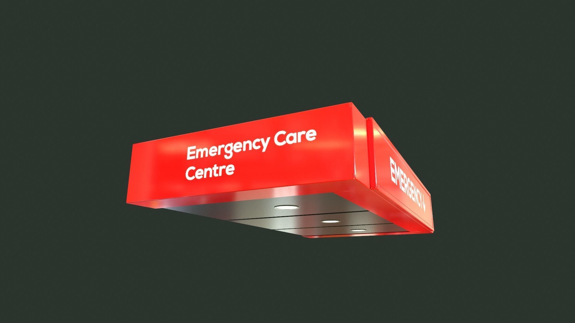 3D model Emergency Entrance Name Board for Hospital VR / AR / low-poly ...