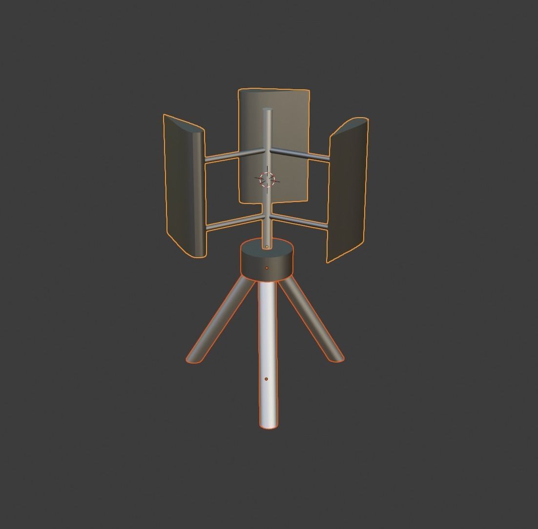 3D model H Type Darrieus Type Vertical Axis Wind Turbine with 3 Blades ...