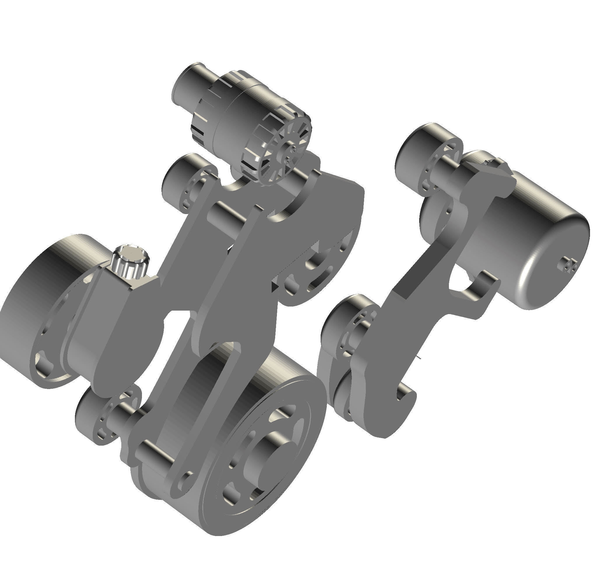 LS LSx Tru Track Billet engine belt system with brackets pulleys 3D ...