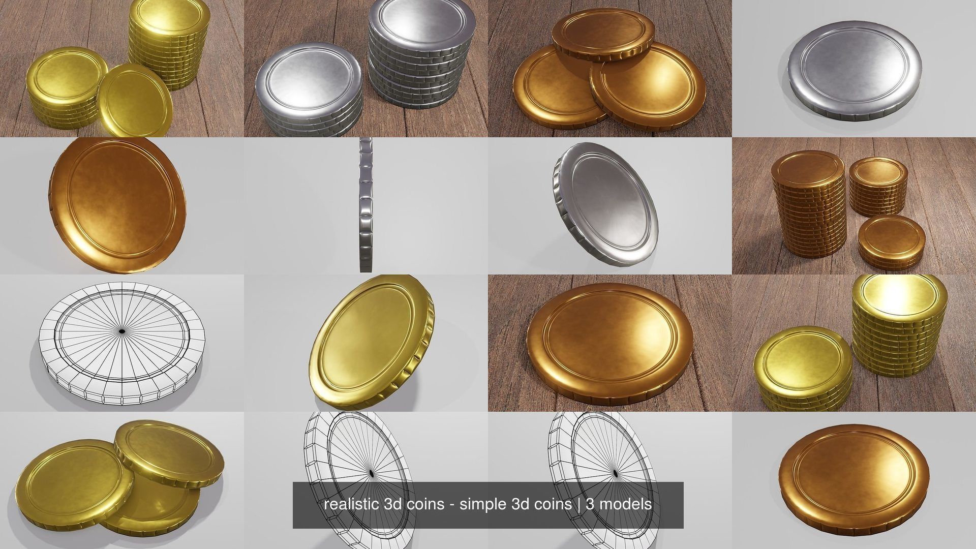 realistic 3d coins - simple 3d coins 3D Model Collection | CGTrader