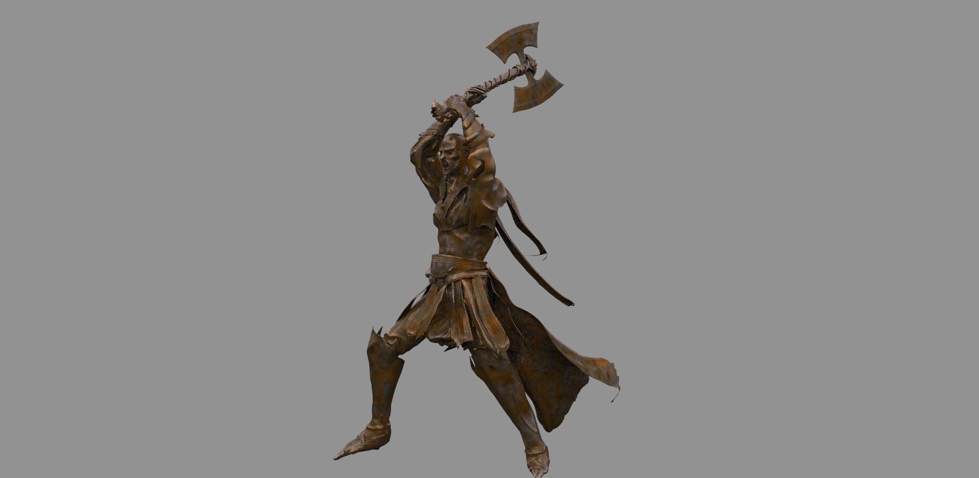 Giant Axe man statue 3D model | CGTrader