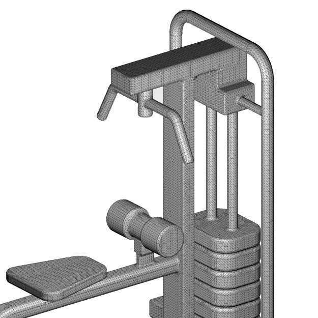 Gym Lat Pulldown Machine 3D model 3D printable | CGTrader