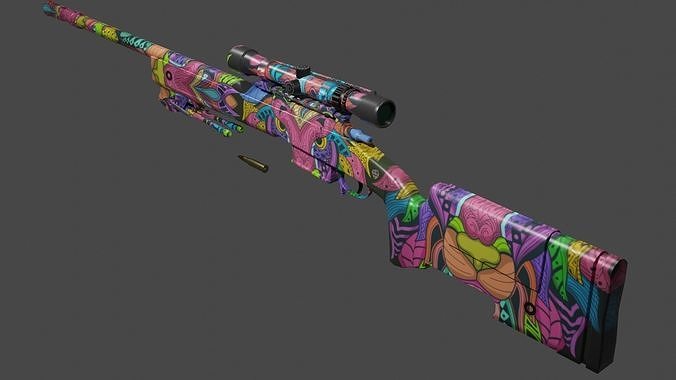 3D model Awm Sniper Rifle VR / AR / low-poly | CGTrader