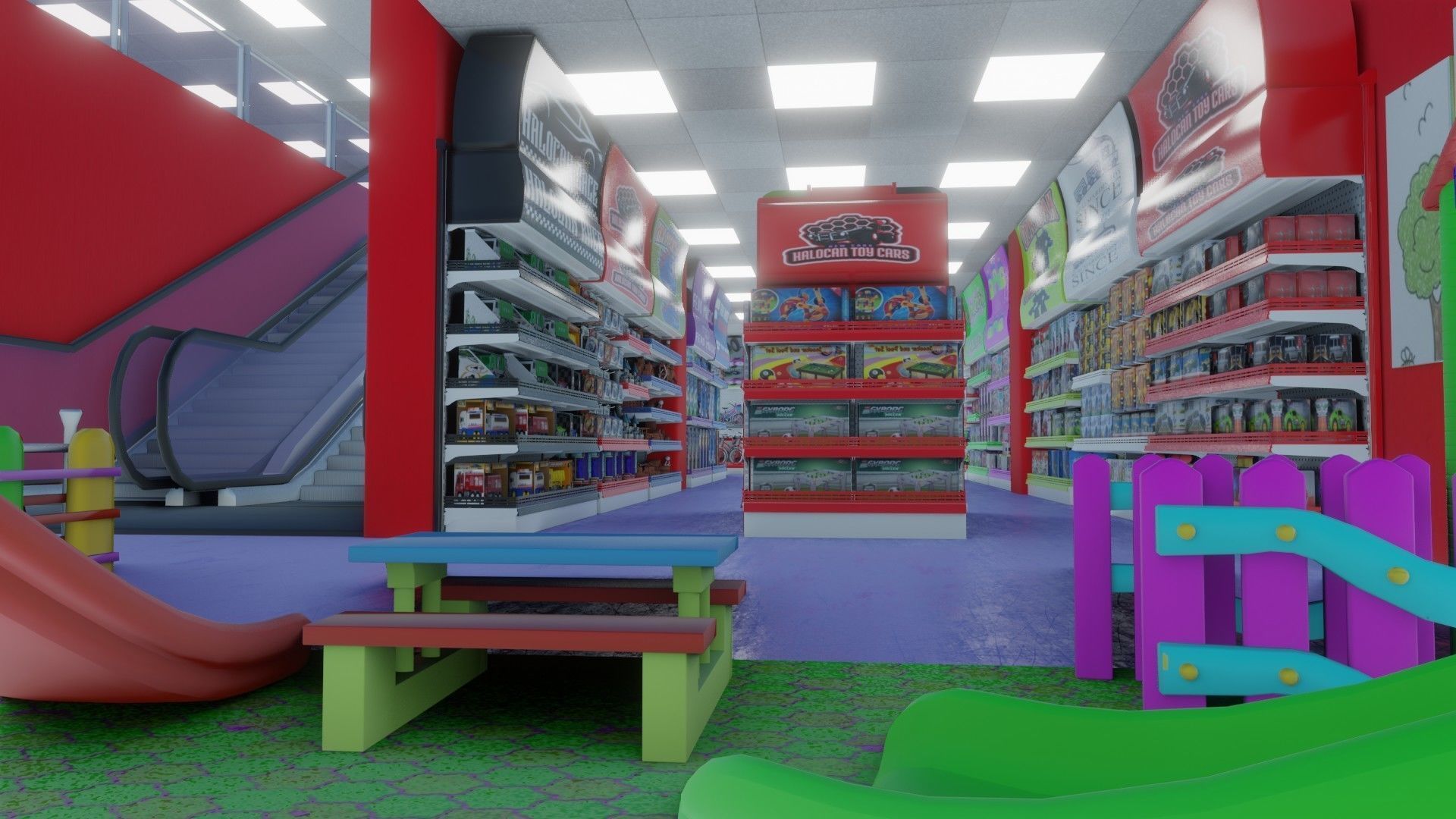 Big Toy Center 3D 3D model animated | CGTrader
