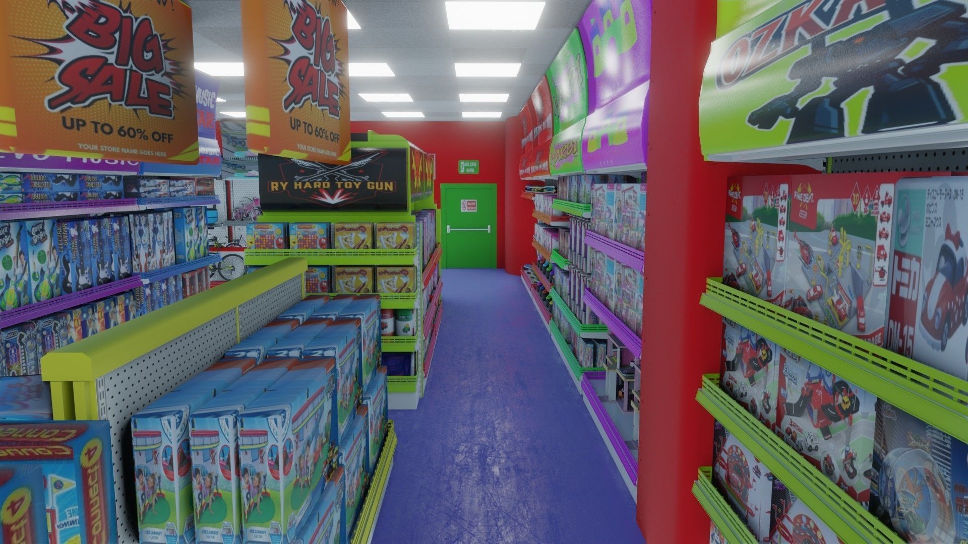 Big Toy Center 3D 3D model animated | CGTrader