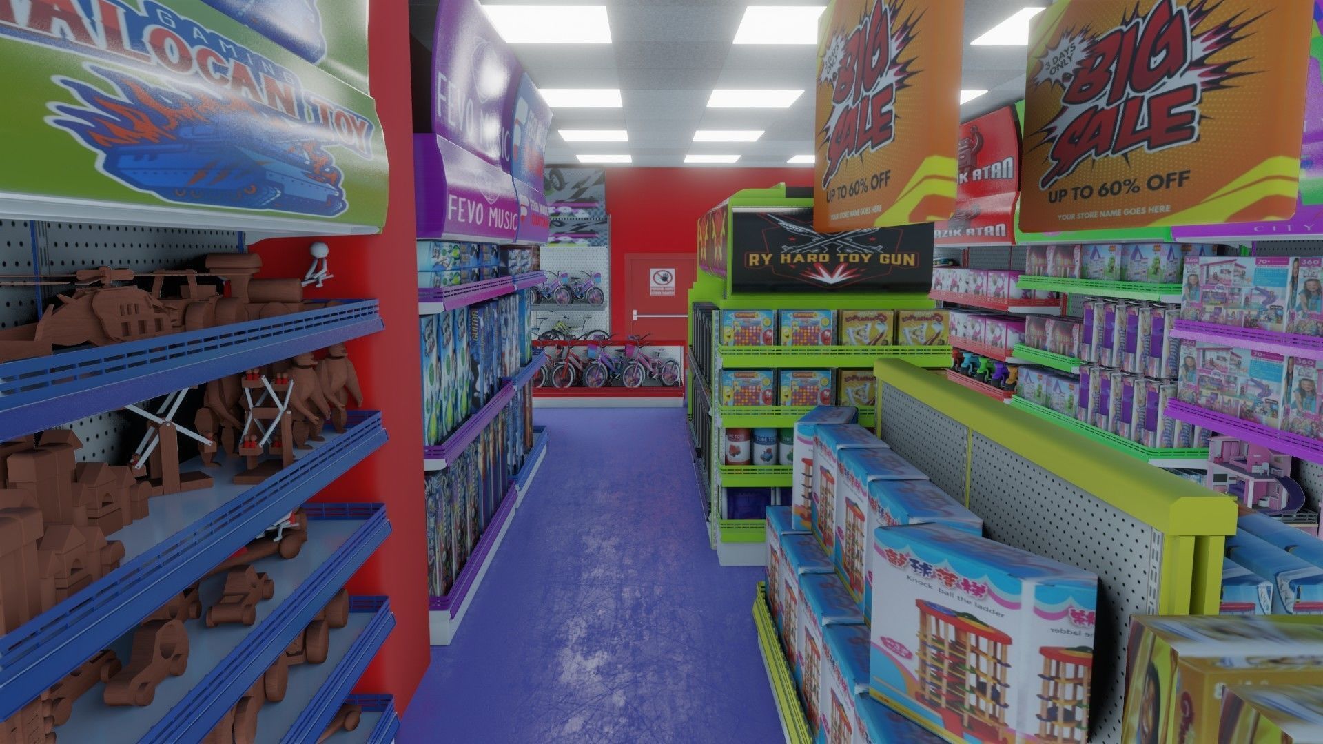 Big Toy Center 3D 3D model animated | CGTrader