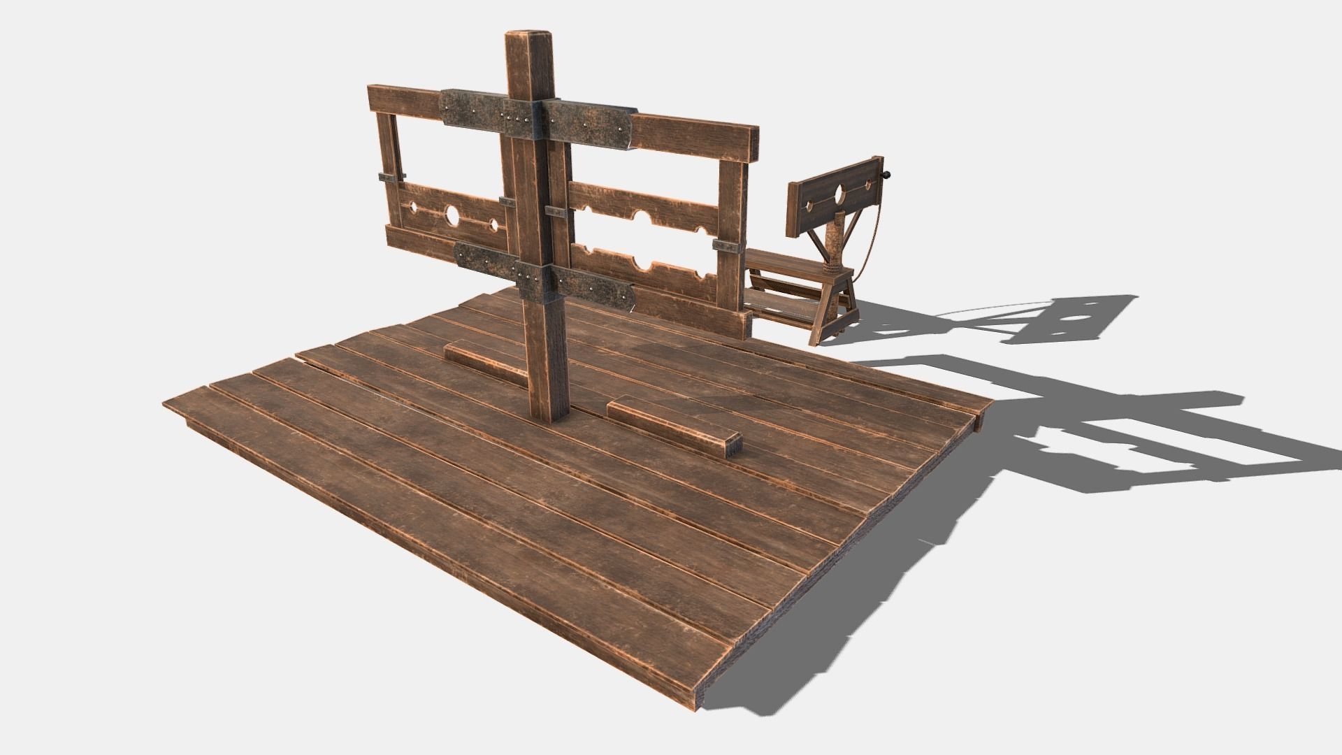 3D model Medieval Stocks VR / AR / low-poly | CGTrader