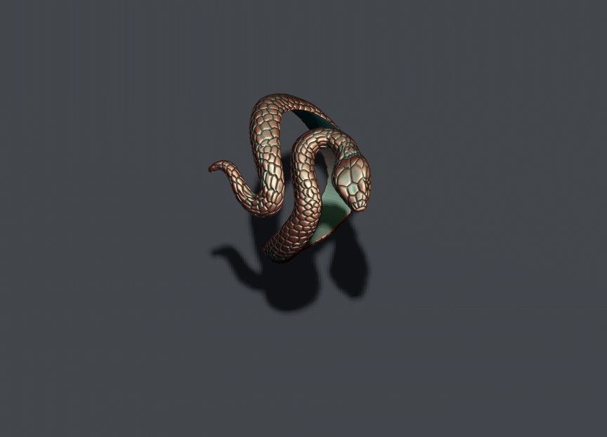 Snake ring 3D model 3D printable | CGTrader