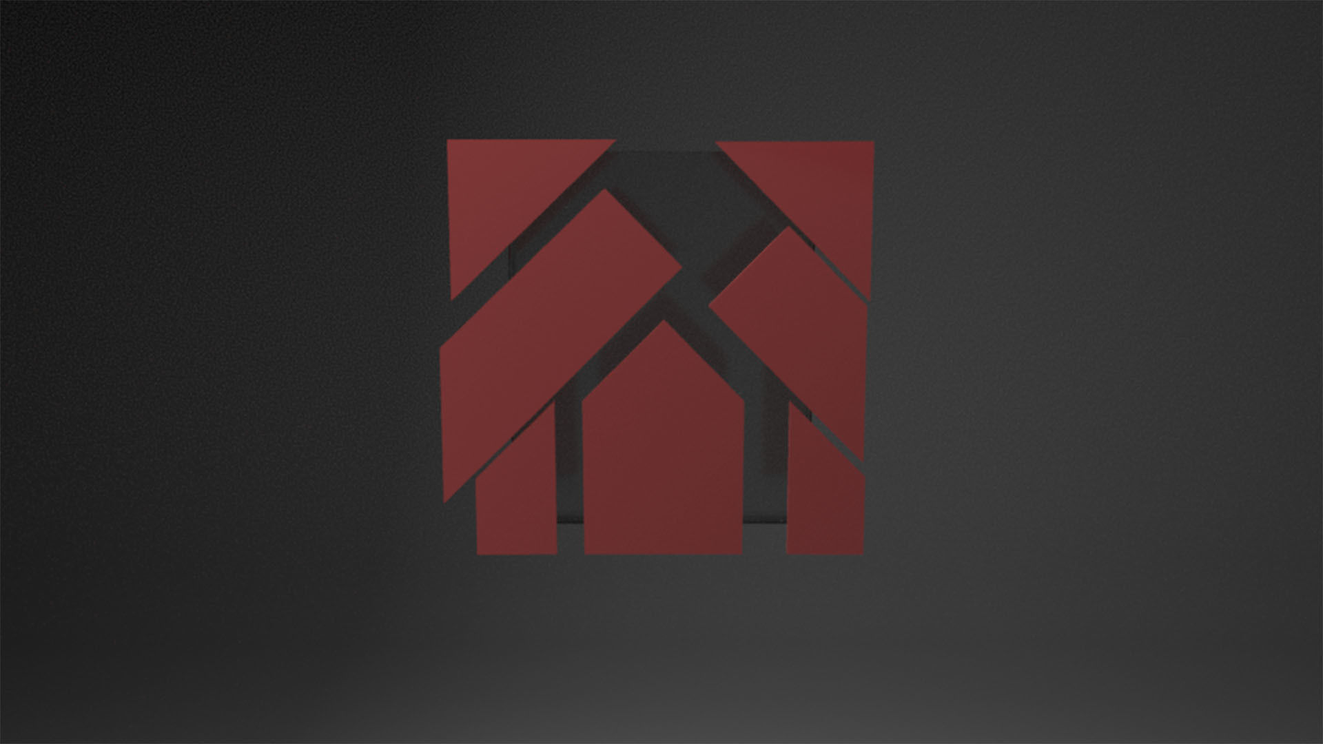 Tangram glass door with frame 3D model | CGTrader