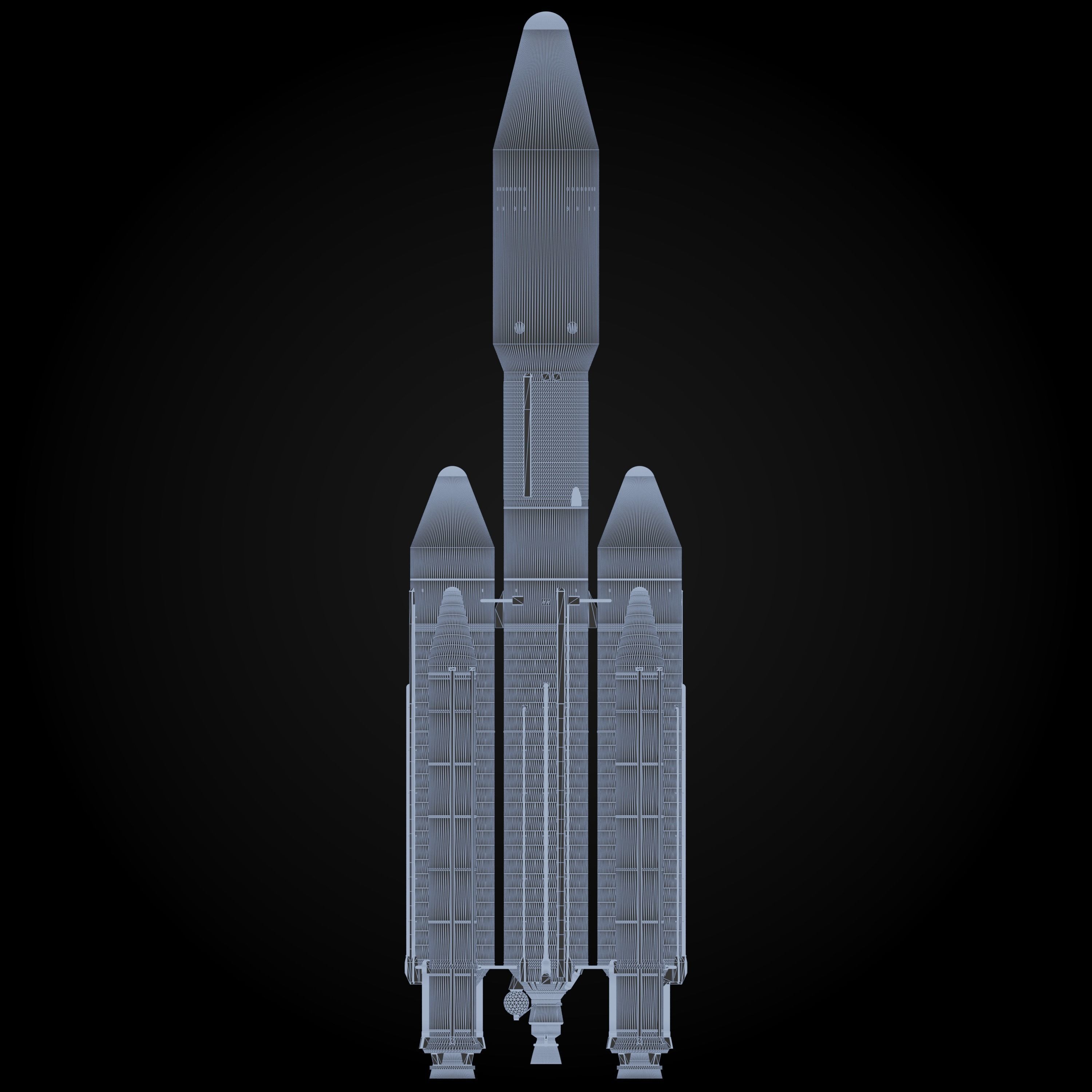 Ariane 543C rocket 3D model | CGTrader