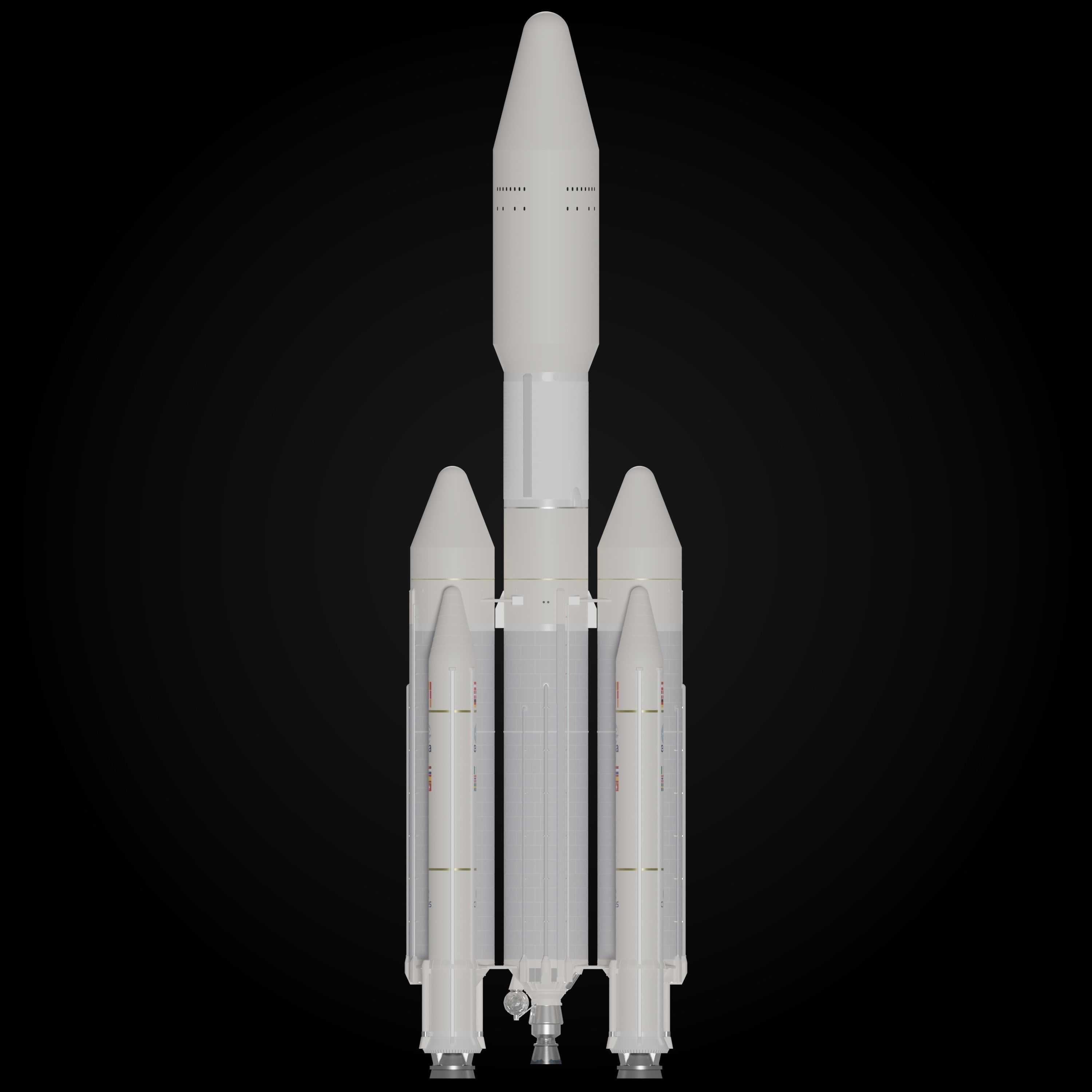 Ariane 543C rocket 3D model | CGTrader