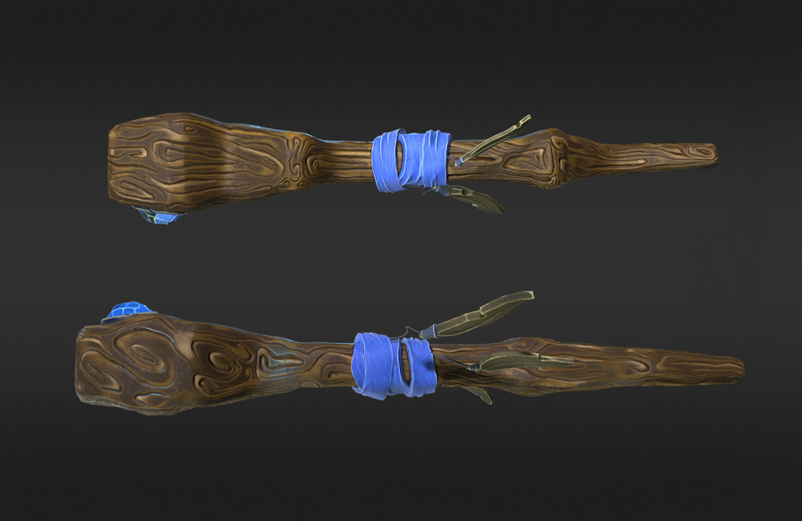 3D model Stylized Weapon Crook Low-Poly 3D Model VR / AR / low-poly ...