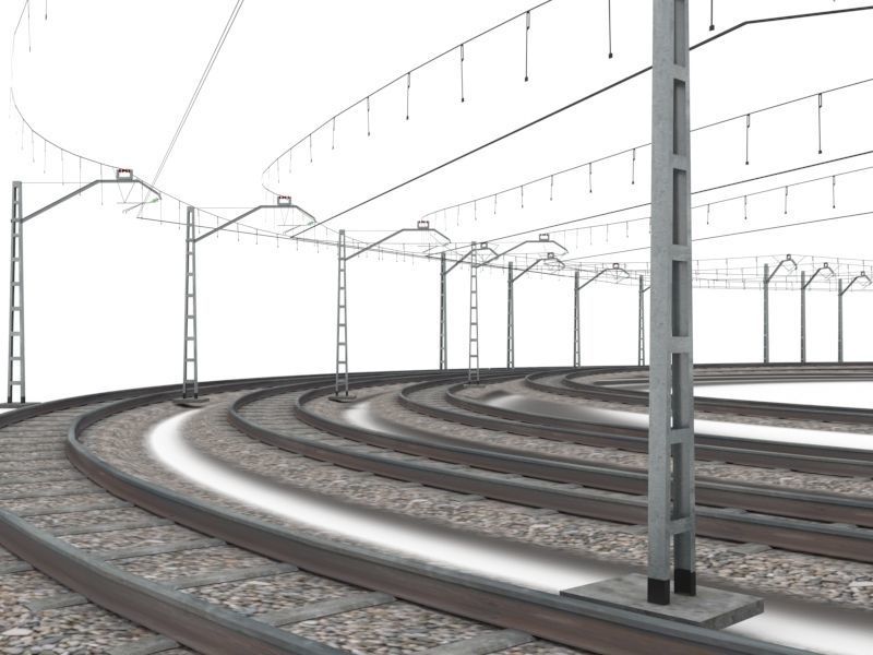 Circle Train Rail 3D model | CGTrader