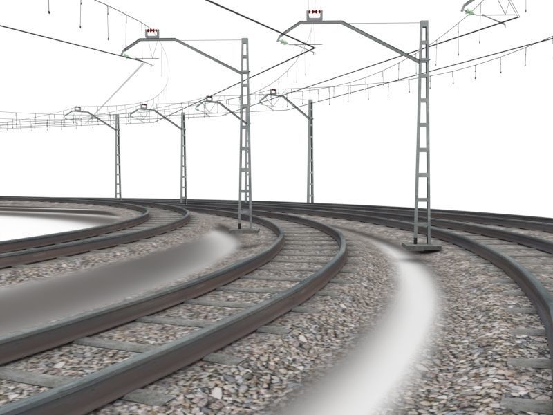 Circle Train Rail 3D model | CGTrader