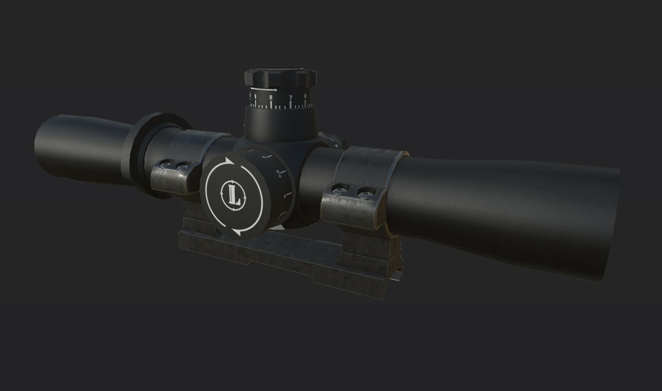 3D model LaRue Tactical PREDAT OBR 7-62mm Rifle PBR VR-AR VR / AR / low ...