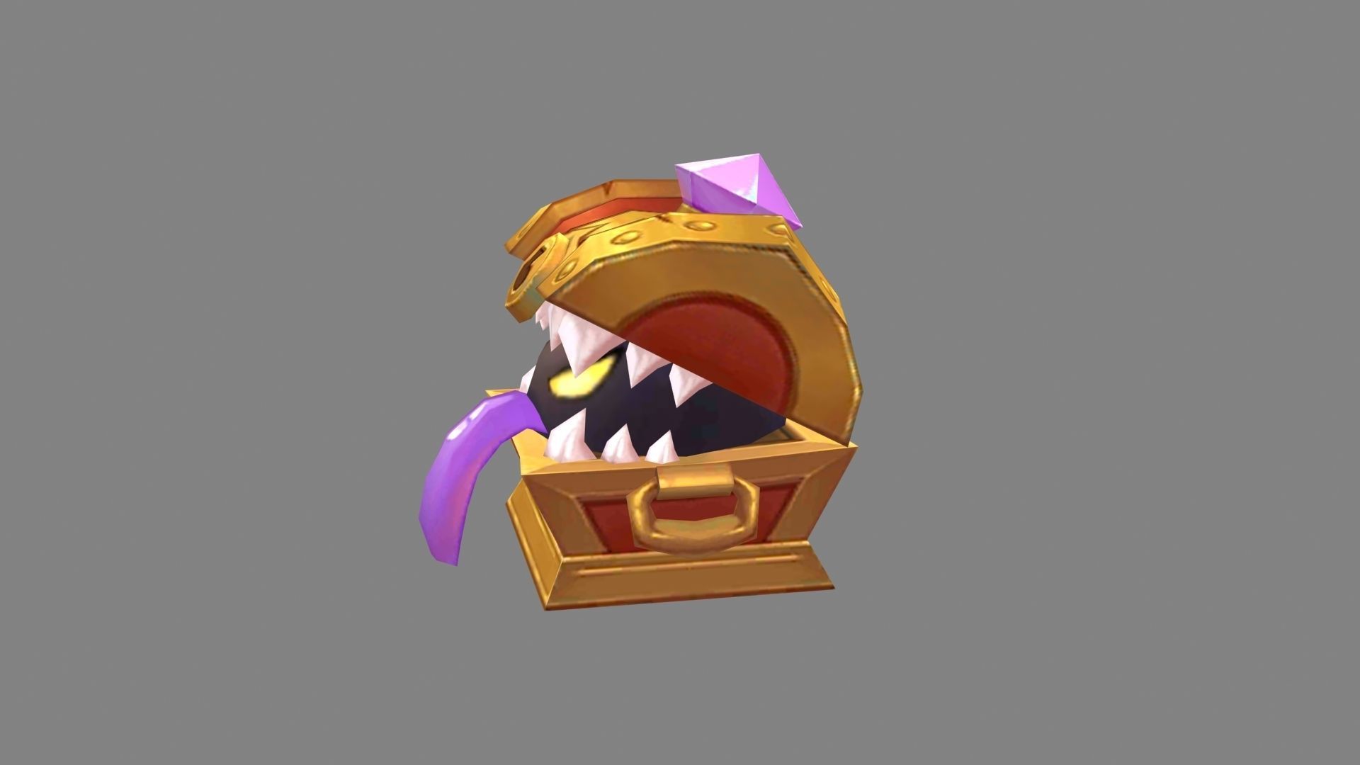 3D model Cartoon treasure chest monster VR / AR / low-poly | CGTrader