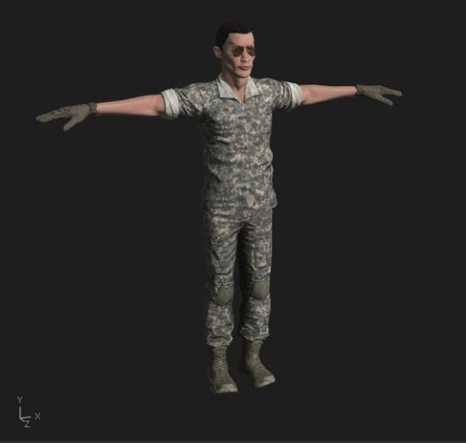US Marine free VR / AR / low-poly 3D model rigged | CGTrader