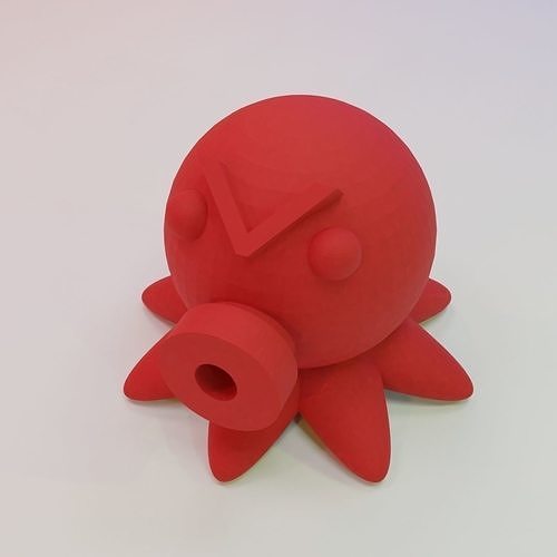 Octopus Toothpaste Cap 3D model 3D printable | CGTrader