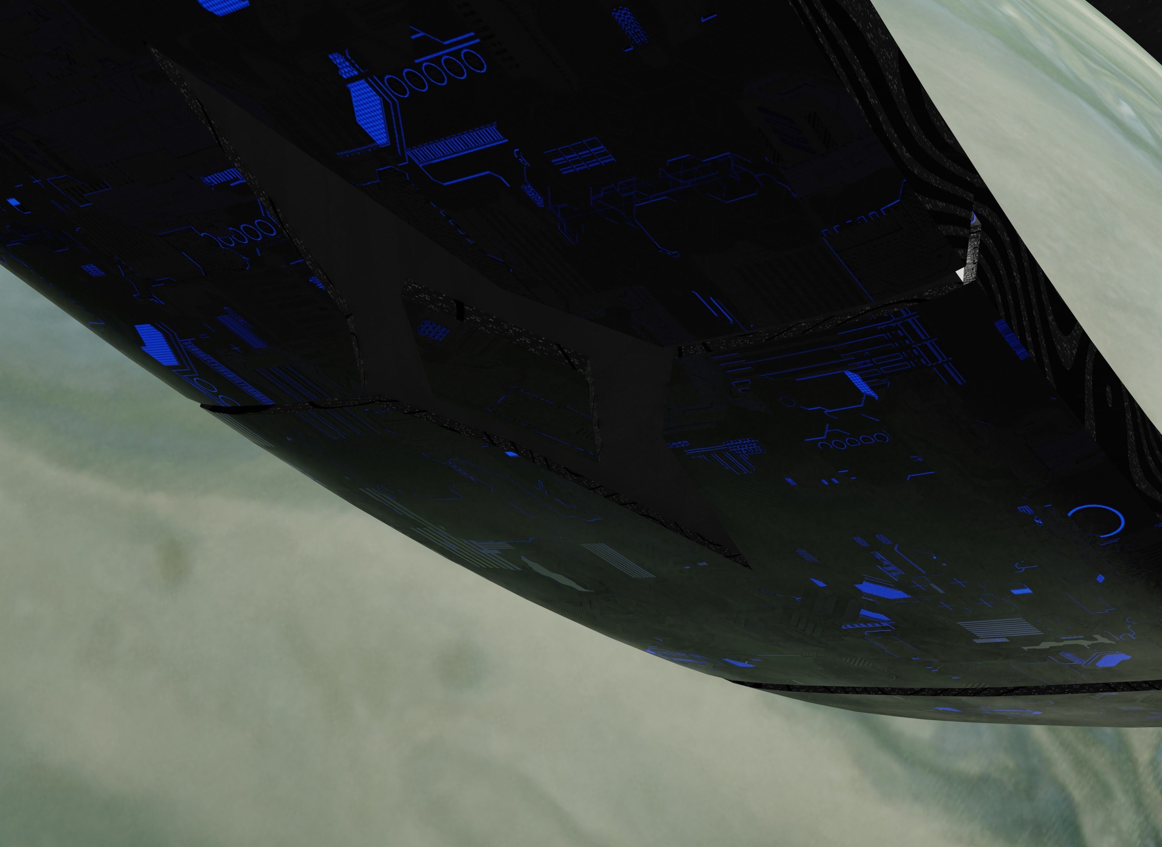 3D Model Collection Country sized rotating space habitat 2 types with 4 ...