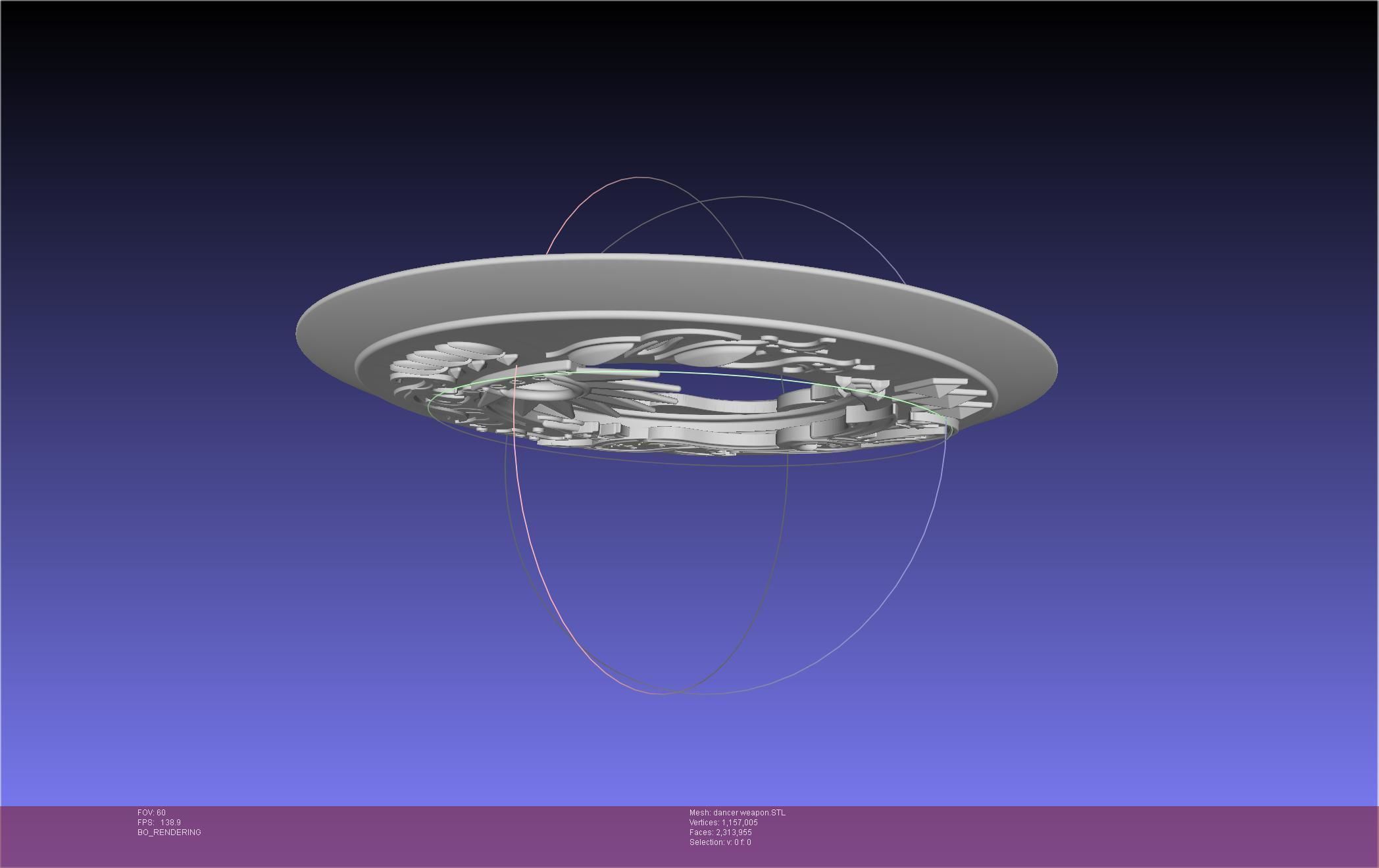 Final Fantasy XIV Dancer Disk Weapon Printable Assembly 3D model 3D ...