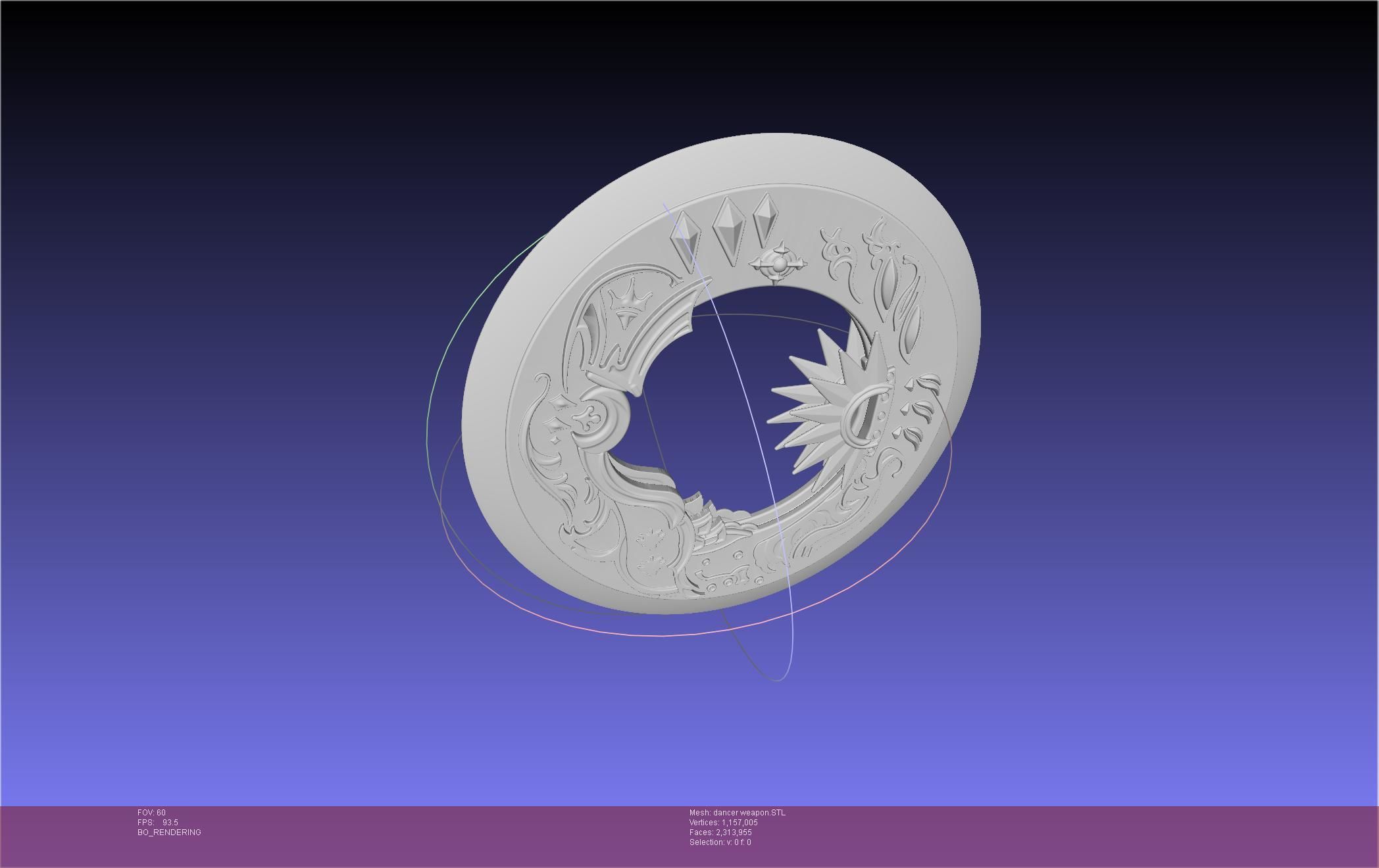 Final Fantasy XIV Dancer Disk Weapon Printable Assembly 3D model 3D ...