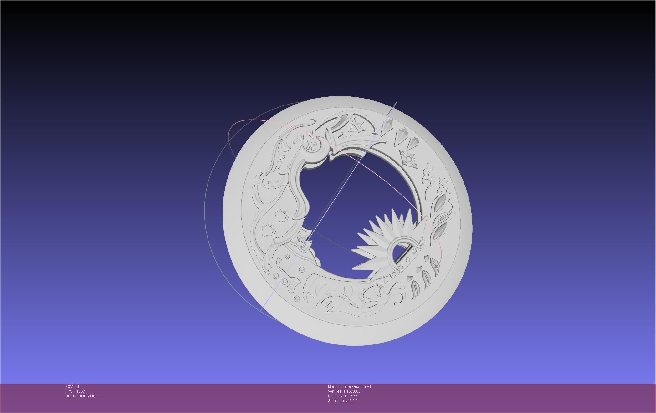 Final Fantasy XIV Dancer Disk Weapon Printable Assembly 3D model 3D ...