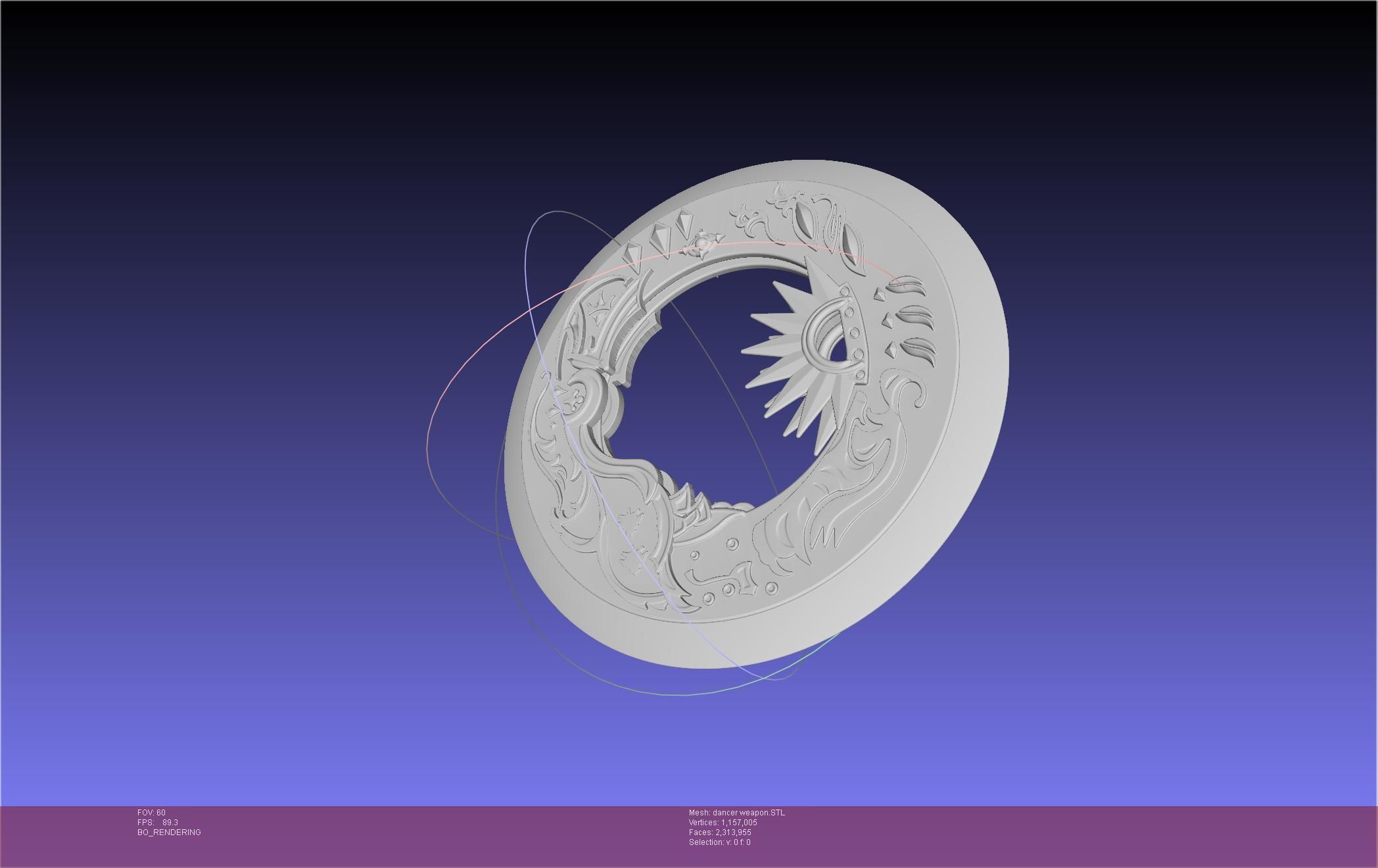 Final Fantasy XIV Dancer Disk Weapon Printable Assembly 3D model 3D ...