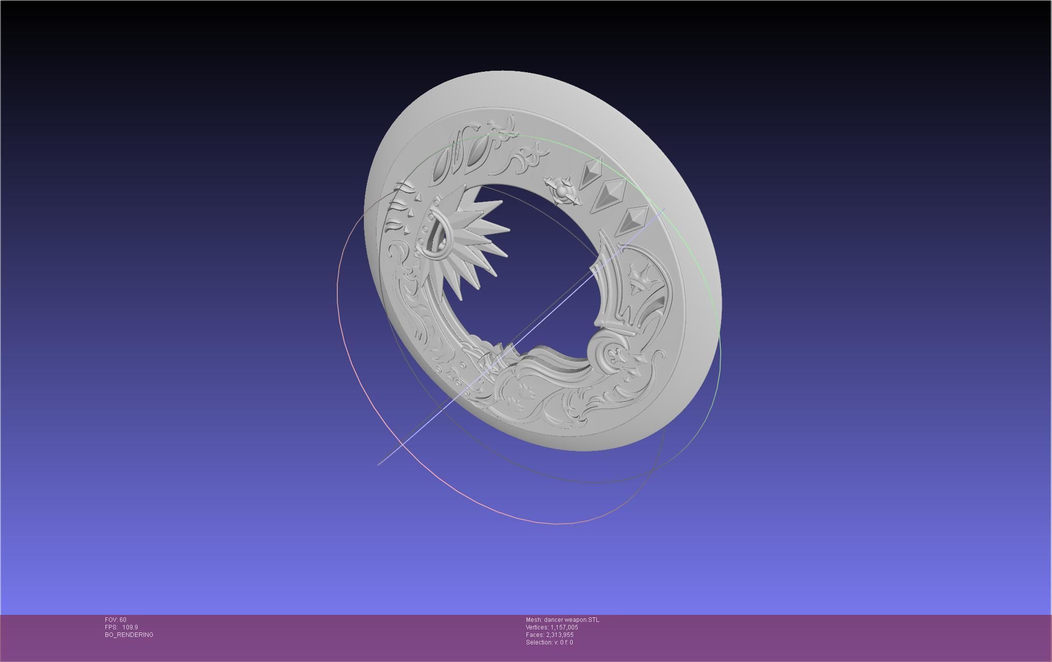 Final Fantasy XIV Dancer Disk Weapon Printable Assembly 3D model 3D ...
