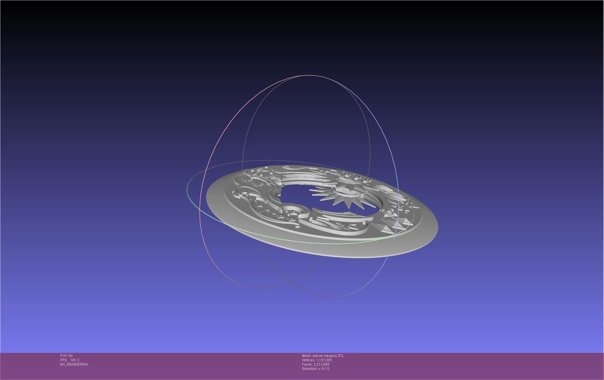 Final Fantasy XIV Dancer Disk Weapon Printable Assembly 3D model 3D ...