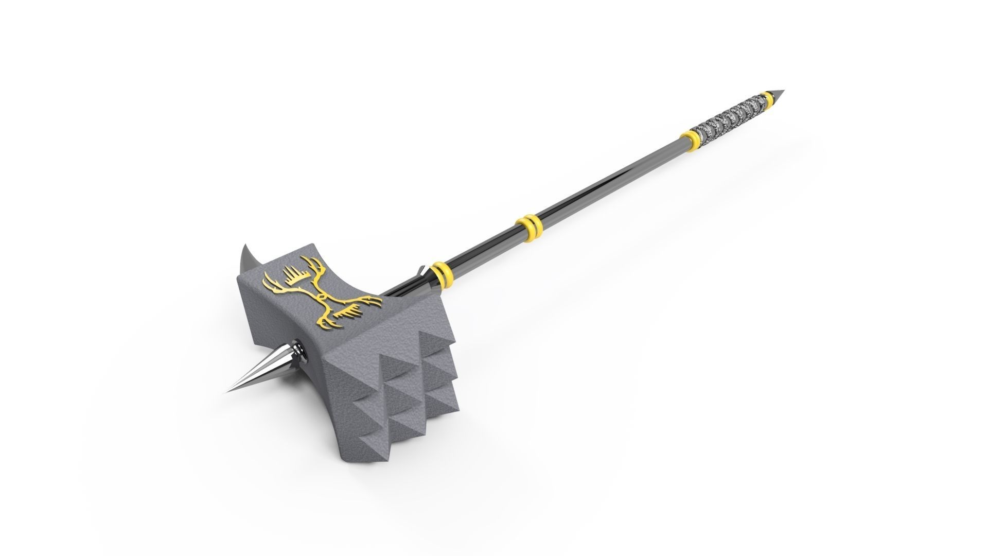 Ancient battle hammer 3D model | CGTrader