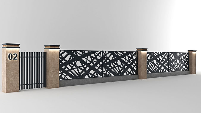 Decorative Fence Model APF-001 3D model | CGTrader