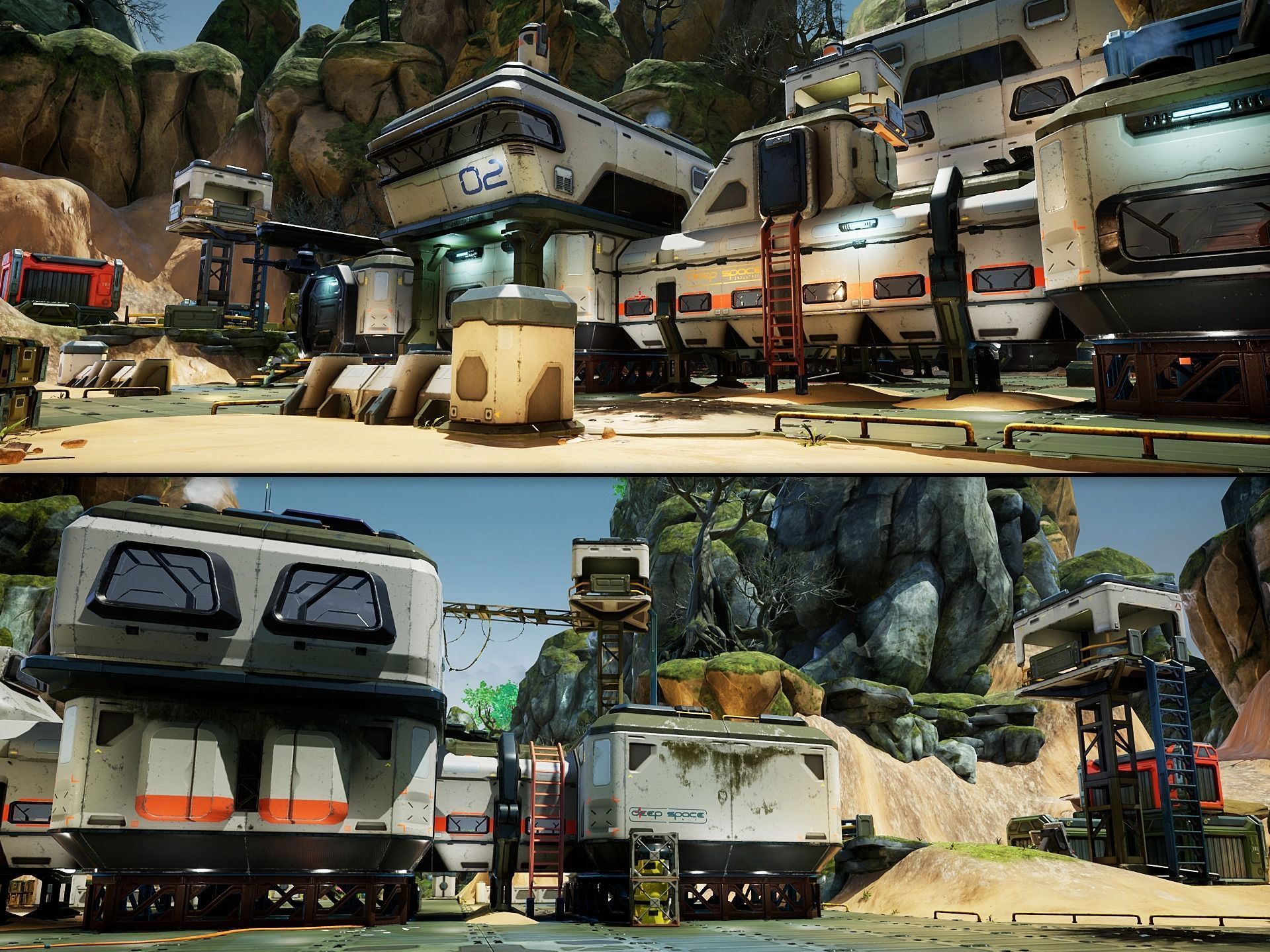 3D model Modular Sci-Fi Military Base VR / AR / low-poly | CGTrader