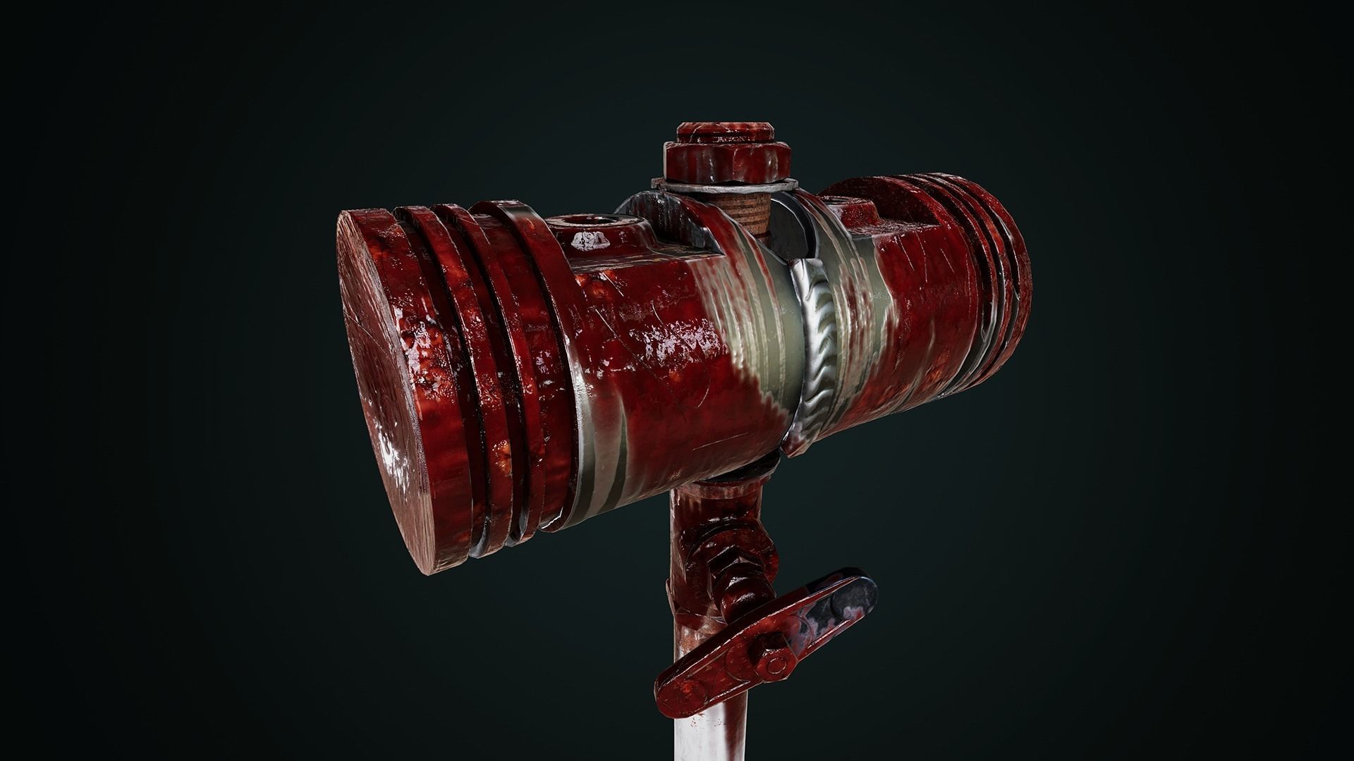 3D model Post Apocalyptic Piston Hammer VR / AR / low-poly | CGTrader